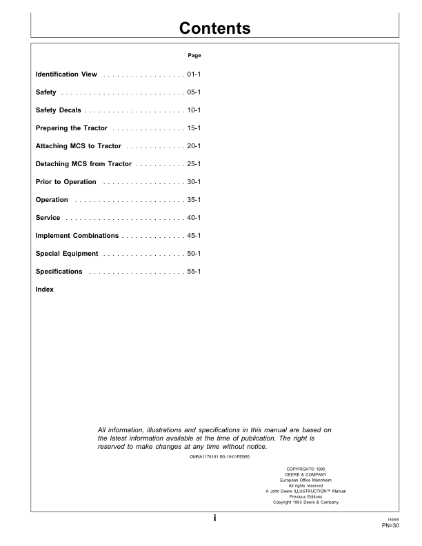 John Deere 346T Material Collection System Operator's Manual (OMRA1176181)