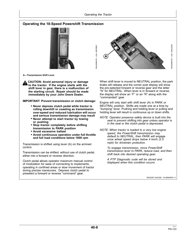 John Deere 9430T, 9530T, 9630T Tractors (912000-) (European Edition ...