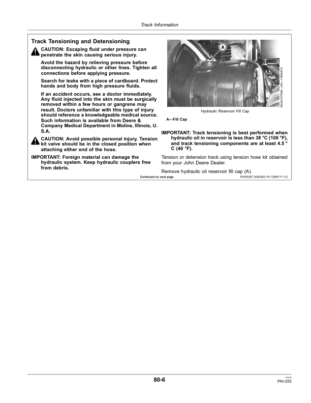 John Deere 9460RT, 9510RT, & 9560RT Tractors Export Edition Operator's ...