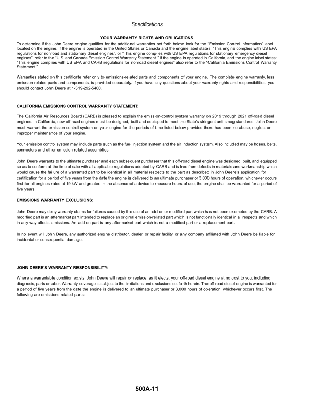 John Deere 8RX 310, 8RX 340, 8RX 370, 8RX 410 8RX Tractors (801001) Operator's Manual (OMRE597223)