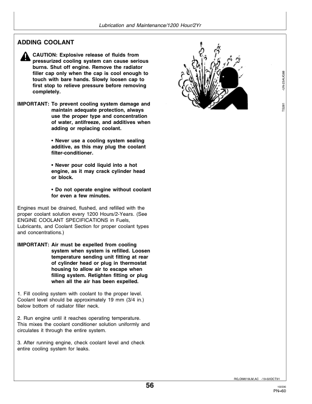 John Deere 6619 OEM Engines - 6619A Operator's Manual (OMRG16877)