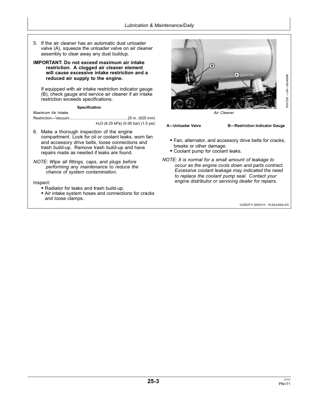 John Deere PowerTech 8.1L, 6081 (6081HF001, 6081TF001, 6081AF001) OEM ...