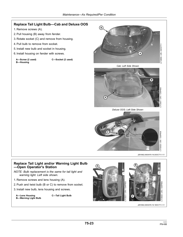 John Deere 5065M, 5075M (Stage IIIB) Tractors Maintenance Guide ...