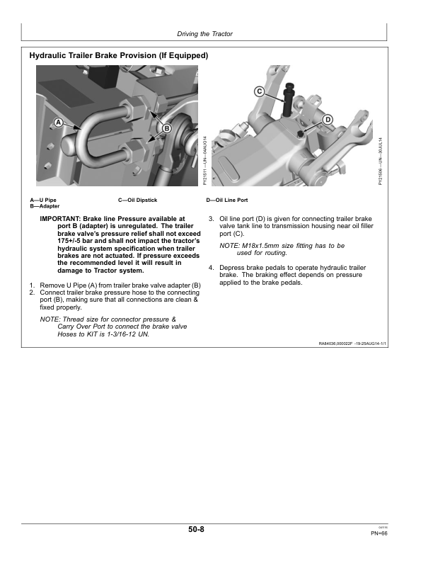 John Deere 5036C, 5041C Tractors (India) Operator's Manual (OMSJ21199)