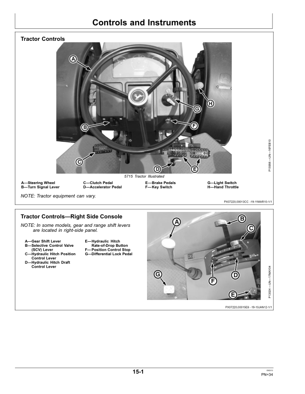 John Deere 5415, 5615, 5715 Tractors (Mexico - domestic) Operator's ...