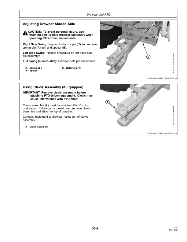 John Deere 6100D, 6110D, 6115D, 6125D, 6130D & 6140D Tractors Operator ...