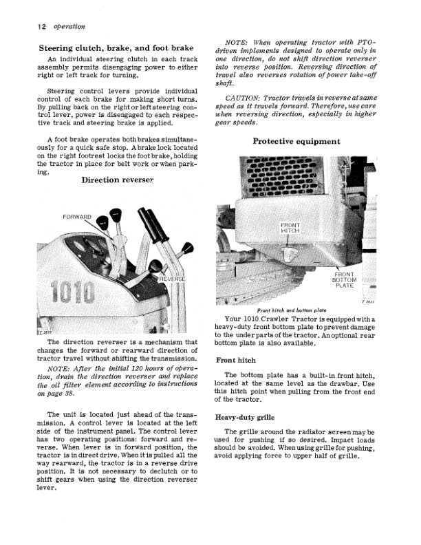 John Deere 1010 Crawlers Operator's Manuals (OMT14740)