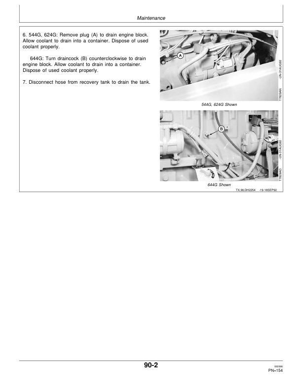 John Deere 544G, 544G LL, 544G TC, 624G, 644G Loaders Operator's ...