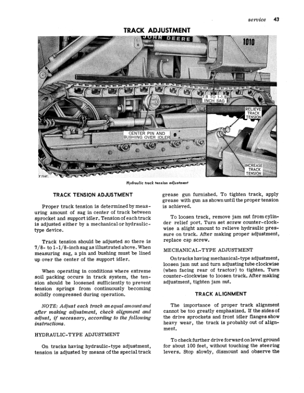 John Deere 1010 Crawler Loader (031001-) Operator's Manual (OMT18595)