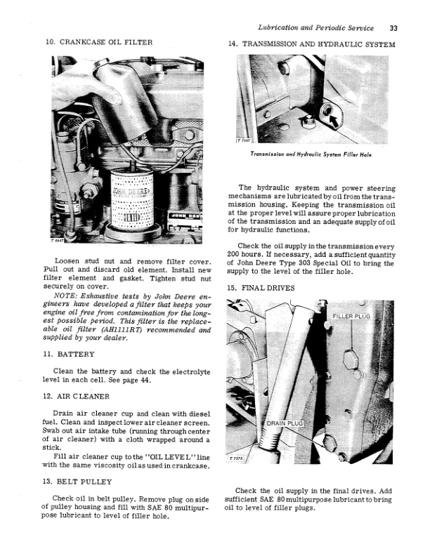 John Deere 2010 Row Crop Utility Tractors (029001-) Operator's Manual ...