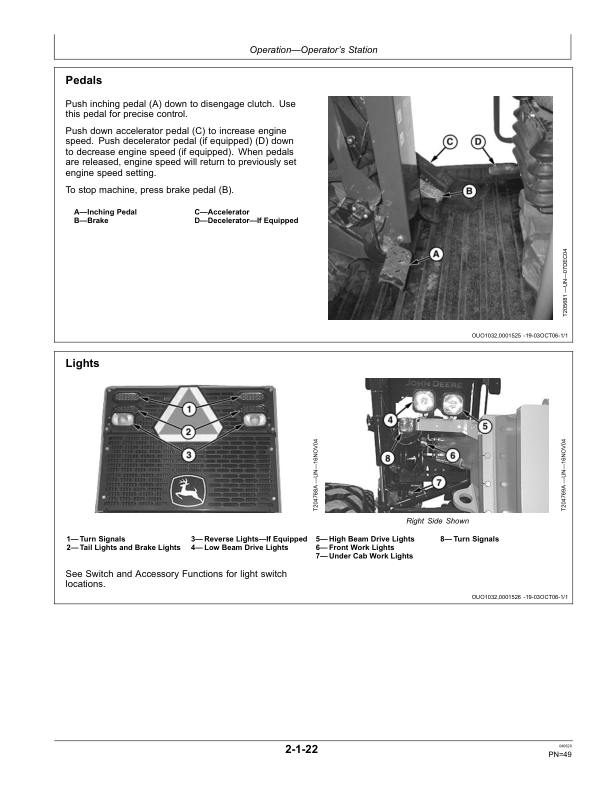 John Deere 670D, 672D, 770D, 772D, 870D, 872D Motor Graders Operator's ...