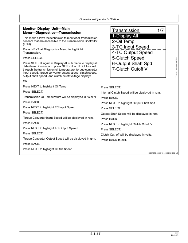 John Deere 844J Loaders Operator's Manuals (OMT207807)