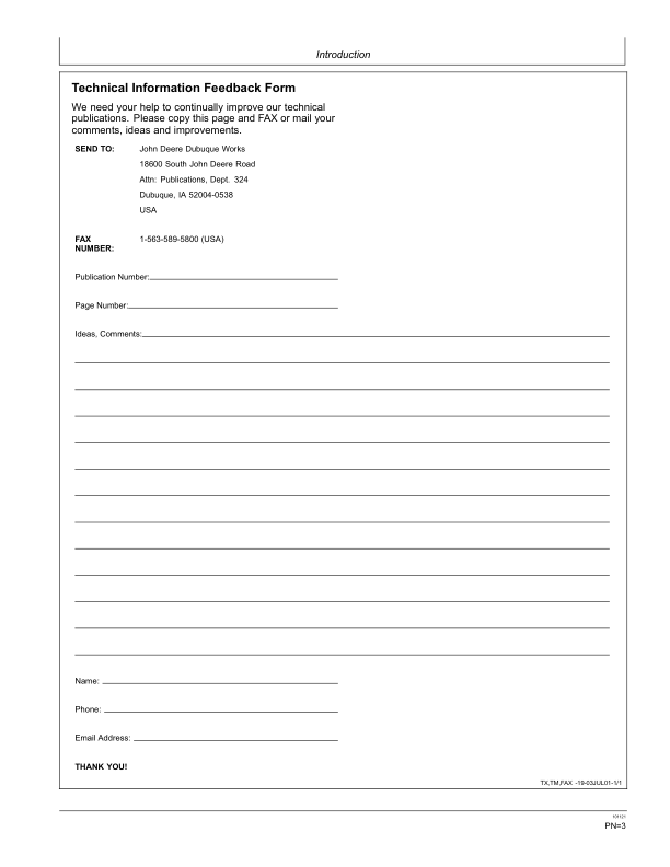 John Deere PR72B, PR84B, PR96B, PR60 Attachments Operator's Manuals ...