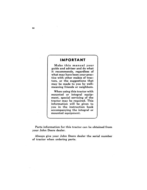 John Deere 420 Crawler Tractor Operator's Manual (OMT20)