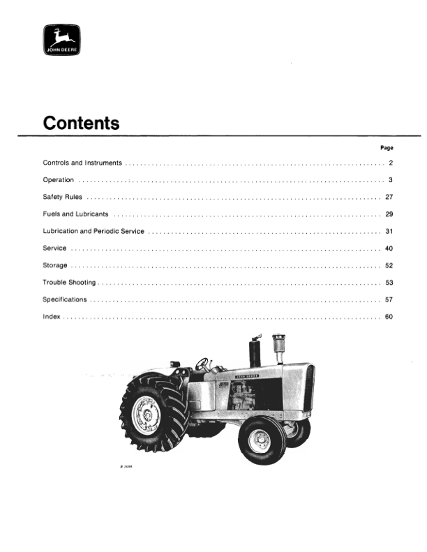 John Deere 700A Tractors Operator's Manuals (OMT34360)