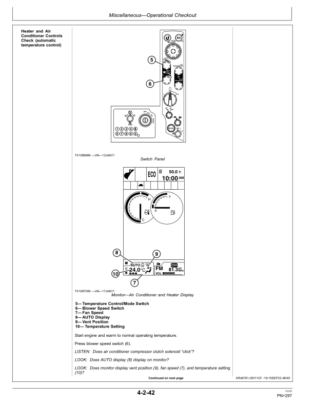 John Deere 3754G, 3754GLC Excavator Operator's Manuals (OMT351532X19)