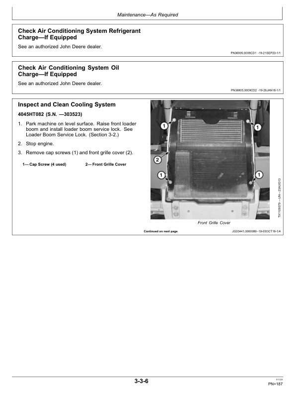 John Deere 315SL Backhoe Loaders Operator's Manuals (OMT358715X19)