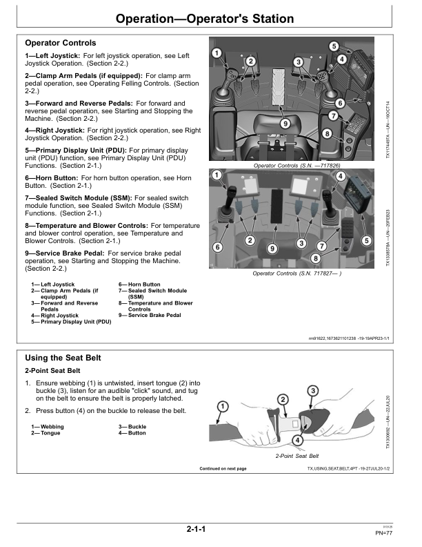John Deere 643L-II Wheeled Feller Bunchers Operator's Manuals ...