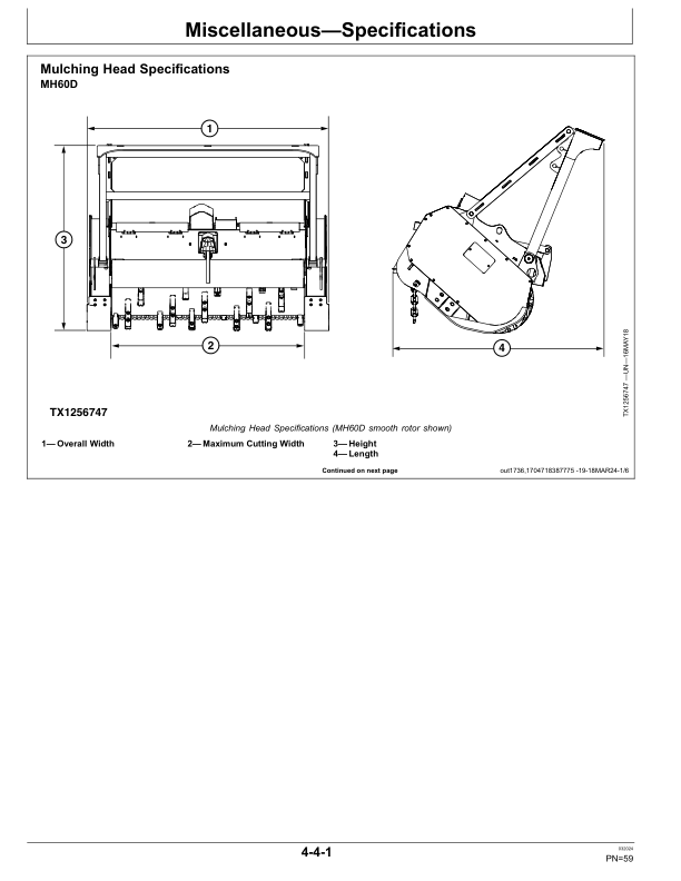 John Deere MH60D, MH72D, MK76, SM60 Worksite Pro Attachments Operator's ...