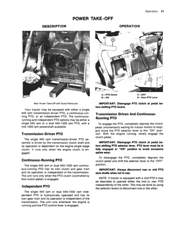 John Deere 401, 401A Tractors Operator's Manuals (OMT42367)