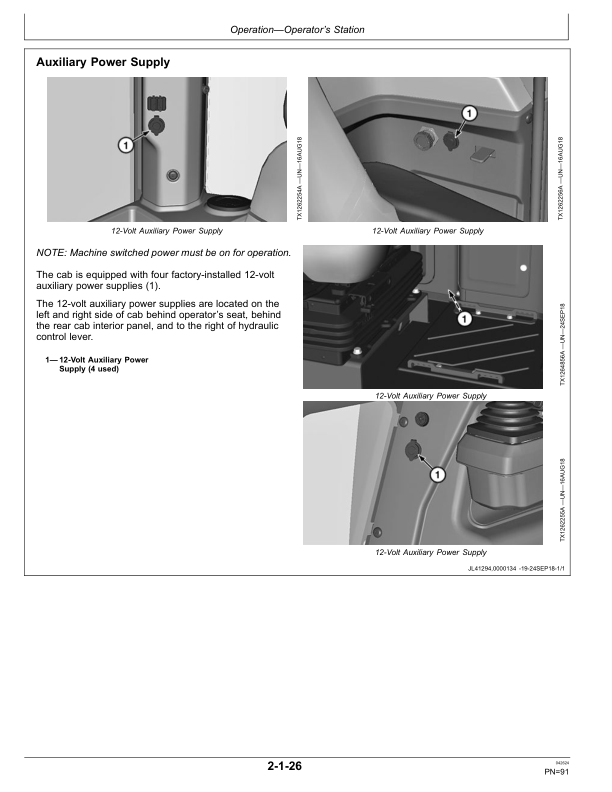 John Deere 544 P Loaders Operator's Manuals (OMT453606X019)