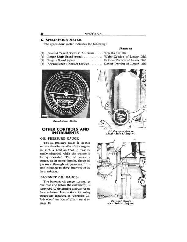 John Deere 420 Tractors Operator's Manuals (OMT45757)