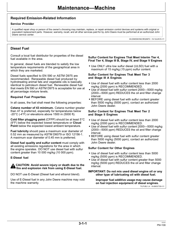 John Deere 210L EP Tractor Loader Operator's Manuals (OMT467849X019)