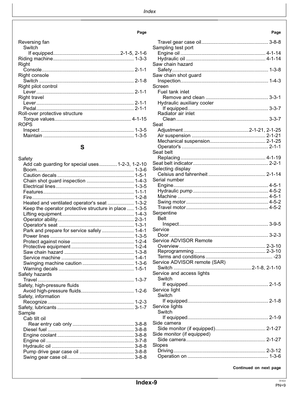 John Deere 2154G Forestry Excavator Operator's Manuals (OMT477395X019)