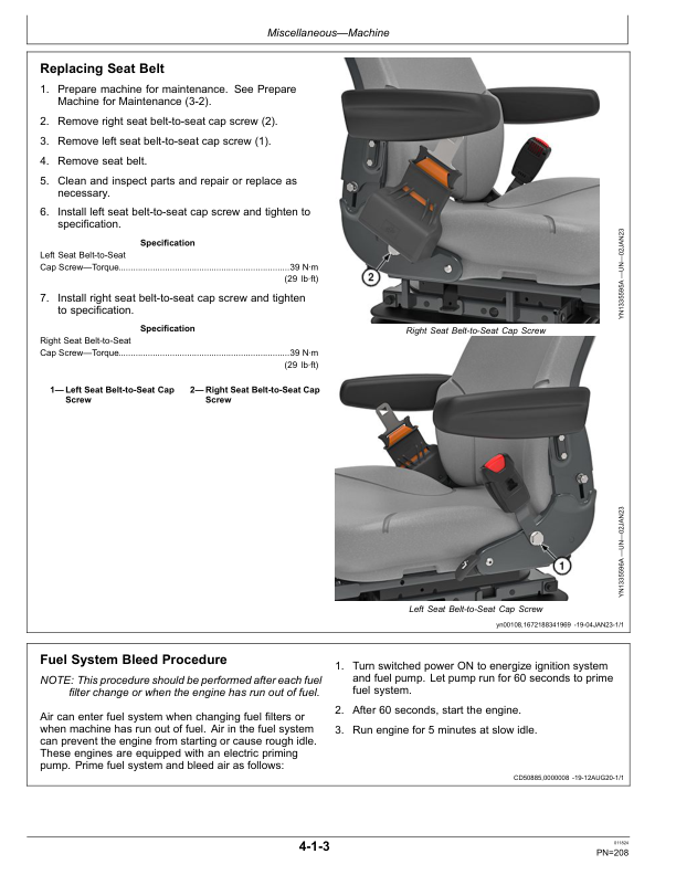John Deere 320 P Backhoe Loaders Operator's Manuals (OMT497122X019)
