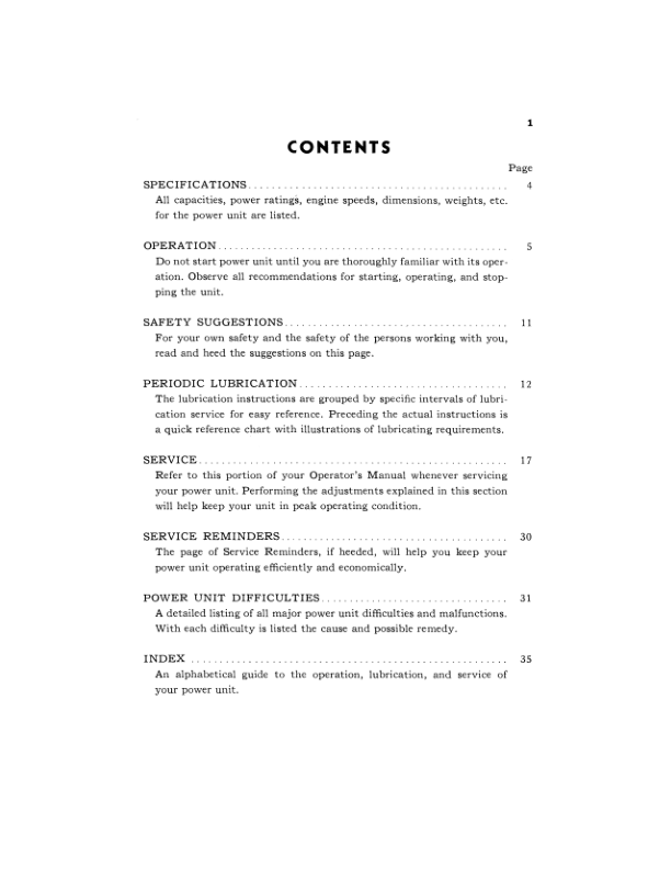 John Deere TB-92-N Power Unit Operator's Manual (OMT741058)