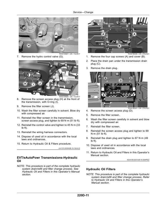 John Deere 8RX Tractors (806001-) (North America H2) Operator's Manual (OMTA28861)