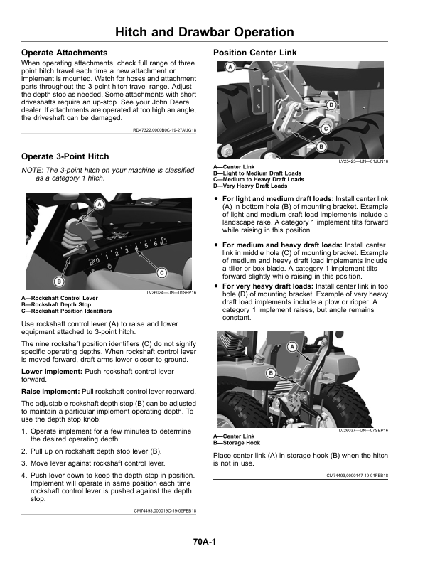 John Deere 2032R, 2038R Open Station (KL200001-), 2038R Cab (KL500001 ...