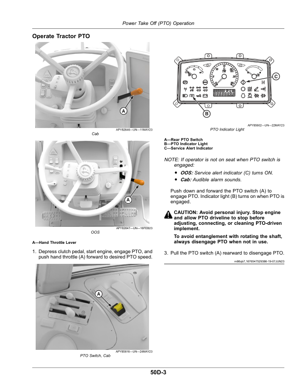 John Deere 6105E, 6120E, 6125E, 6140E, 6105EH, 6120EH Tier 0 Tractors ...