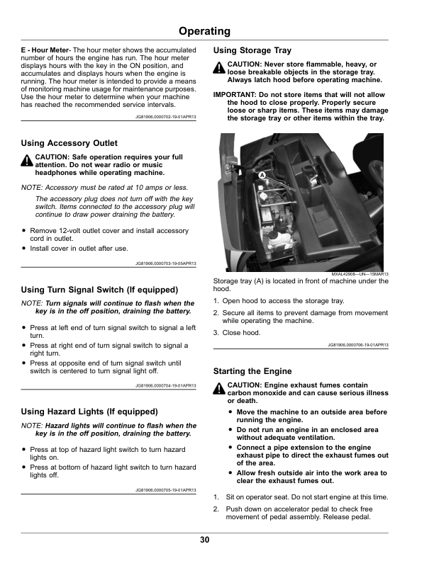 John Deere HPX615E Gator Utility Vehicle Operator's Manual (OMUC12665)