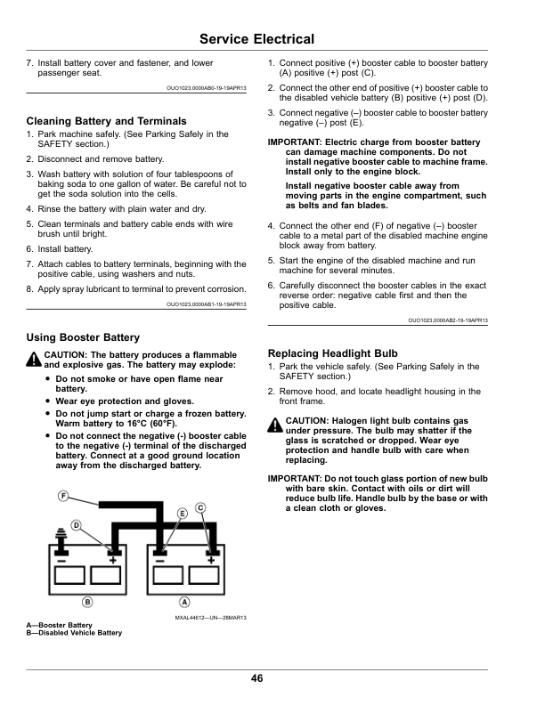 John Deere TX Gator Utility Vehicles(Kawasaki FH601 Gas Engine) Operator's Manual (OMUC16254)