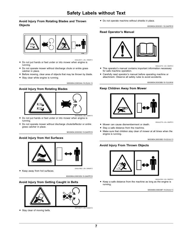 John Deere 92H, 107S, 107H SABO Lawn Tractors Operator's Manual (OMUC23960)