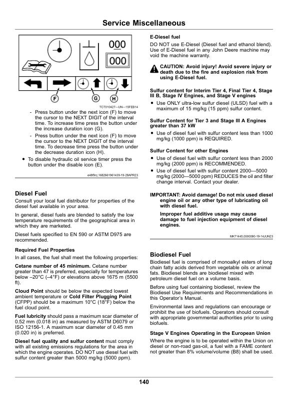 John Deere 7500A, 8000A E-Cut Hybrid (120001-), 7500A, 7700A, 8700A ...