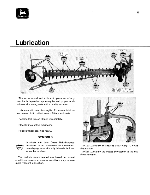 John Deere 1400 & 2400 Series Surflex Disk Tillers Operator's Manual ...