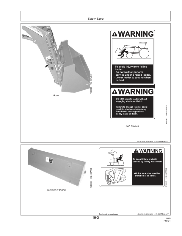 John Deere 300X & 300CX Loaders Operator's Manual (OMW50642)