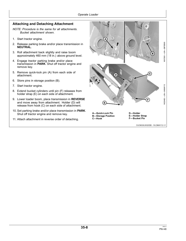 John Deere 200CX Loaders Operator's Manual (OMW56435)