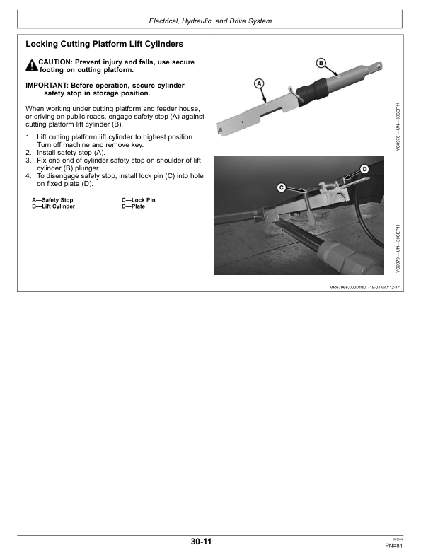John Deere R40 STC Whole-Feed Combine 4LZ-2.5 Operator's Manual (OMYC27050)