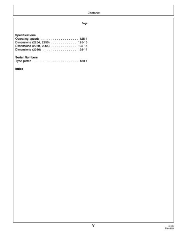 John Deere 2254, 2256, 2258, 2264 & 2266 Combines Operator's Manual ...