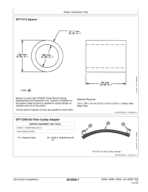 John Deere 909M, 959M Tracked Feller Buncher Repair Manual (SN between ...