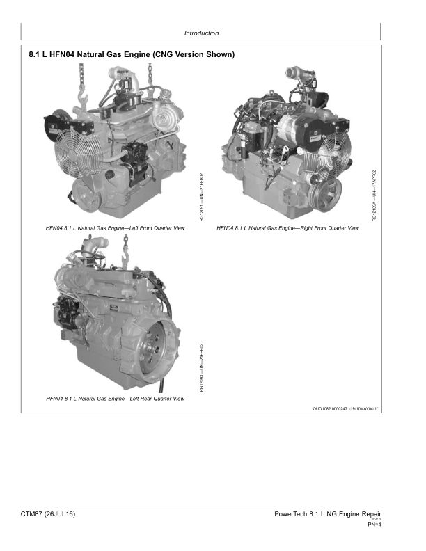 John Deere PowerTech 8.1L 6081 Natural Gas Engines Component Technical ...