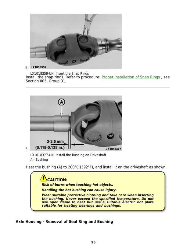 John Deere One-Piece Front-Wheel Drive Axles (725-5E and 730-5M ...